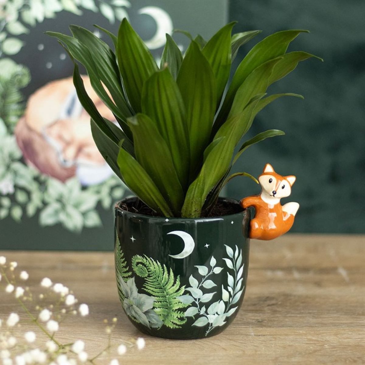 Green Forest Plant Pot with Fox – Wicked Willow